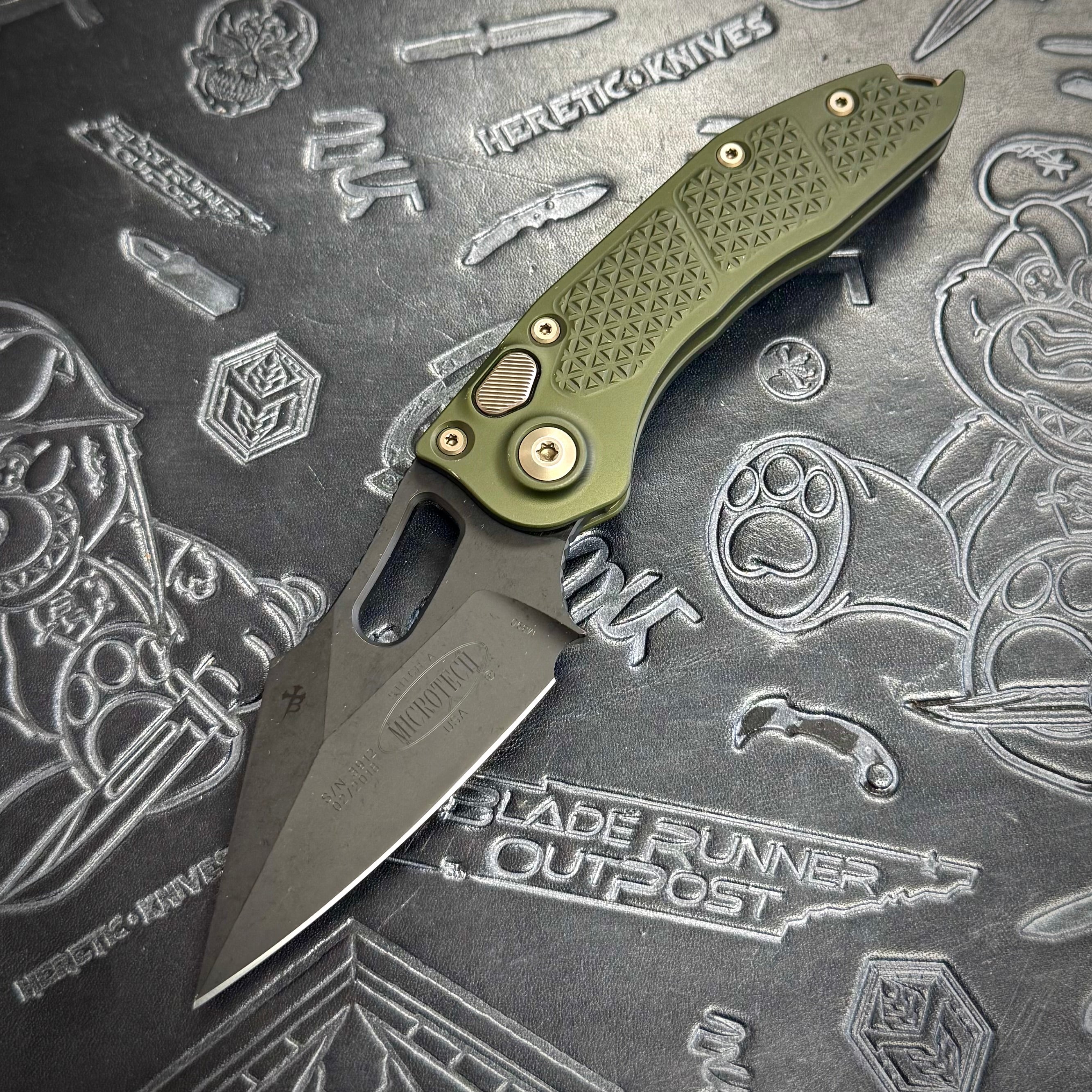 Microtech Stitch Auto - OD Green- DLC standard 169-1 DLCOD – BR-OP