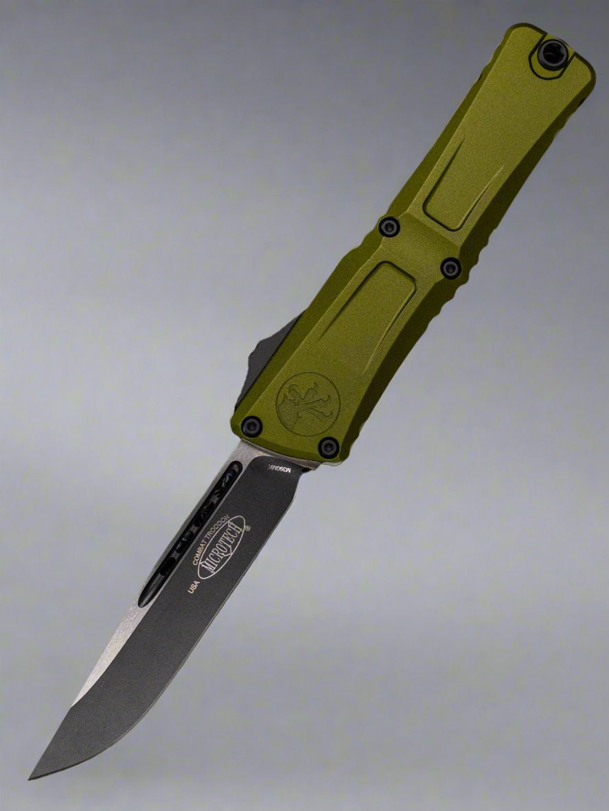 MICROTECH COMBAT TROODON GEN III OTF AUTOMATIC KNIFE OD GREEN 3.8" DRO