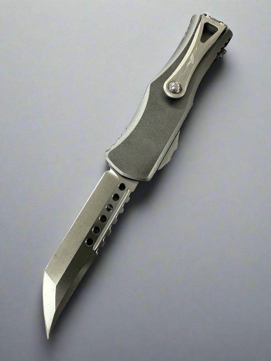 MICROTECH HERA OTF KNIFE- HELLHOUND EDGE- SHADOW EDITION- Carbon Fiber ...