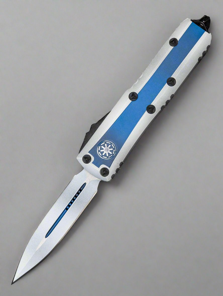 MICROTECH UTX-85 OTF KNIFE- CLONE TROOPER- DOUBLE EDGE- PLAIN EDGE 232