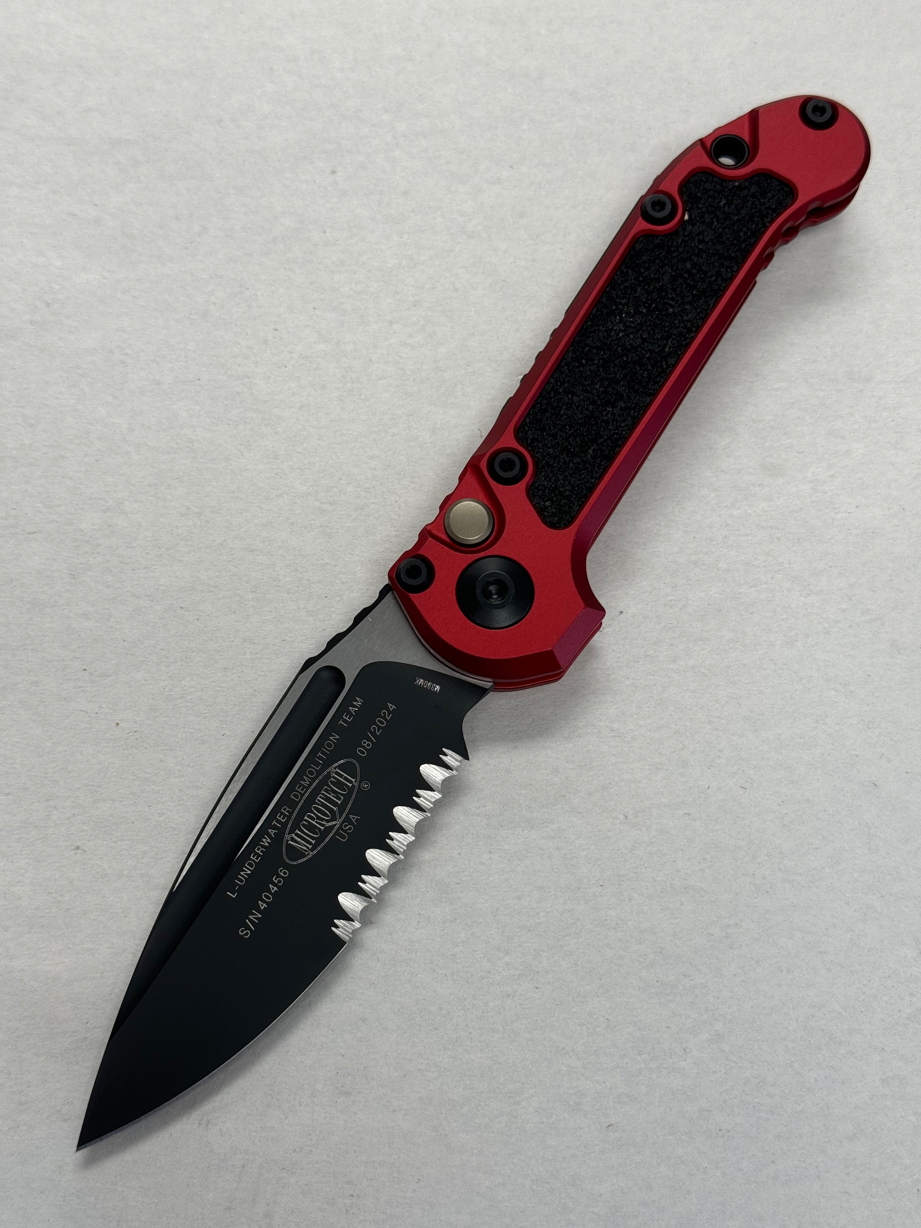 Microtech Knives LUDT Gen III Red Tactical Partial Serrated S/E 1135-2 ...