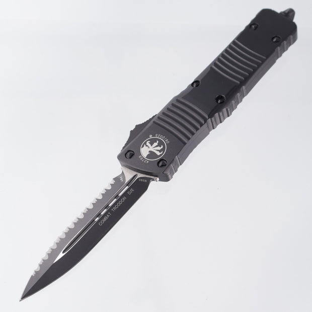 Microtech Combat Troodon Double Edge - Black Aluminum - Tactical 2-Ton ...