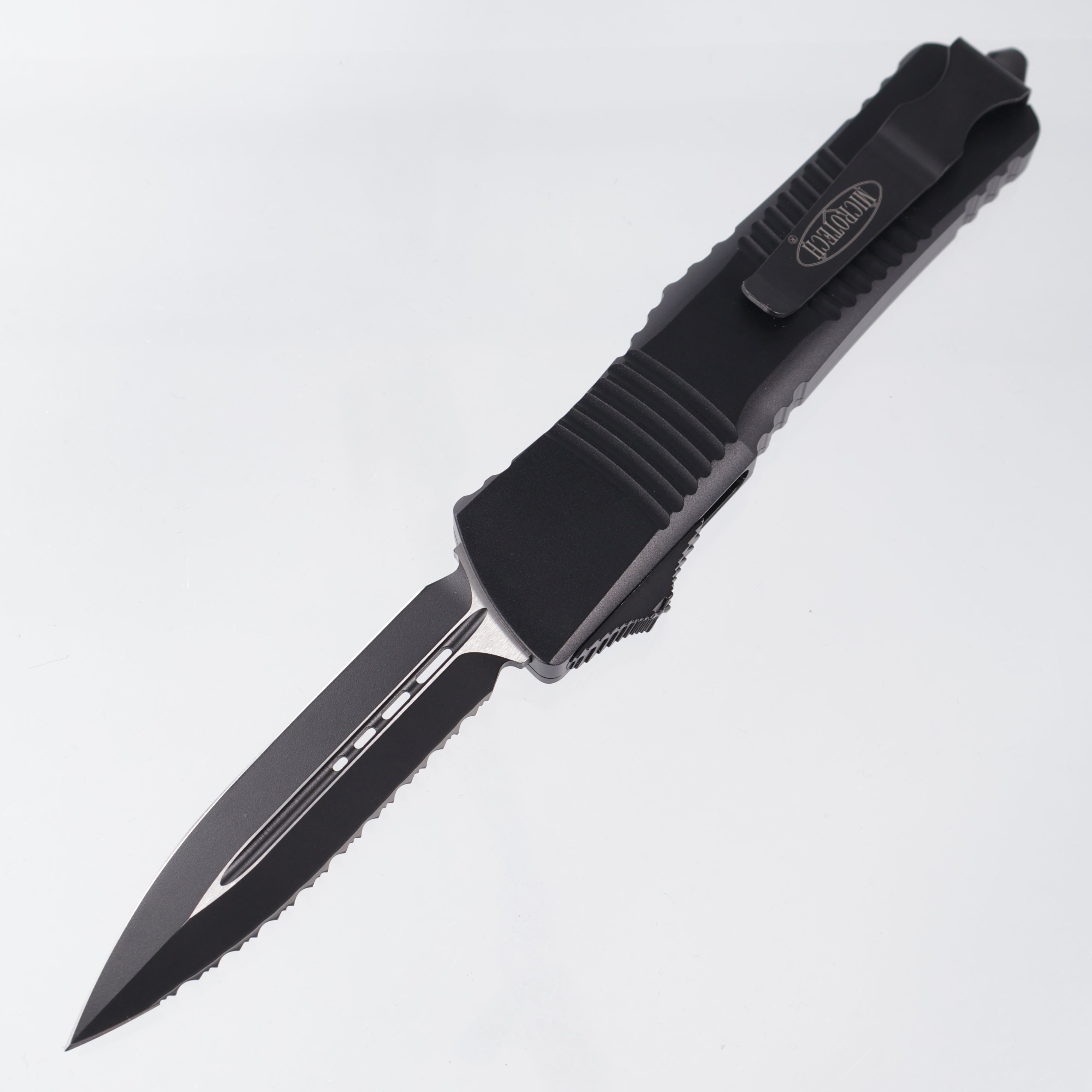 Microtech Combat Troodon Double Edge - Black Aluminum - Tactical 2-Ton ...
