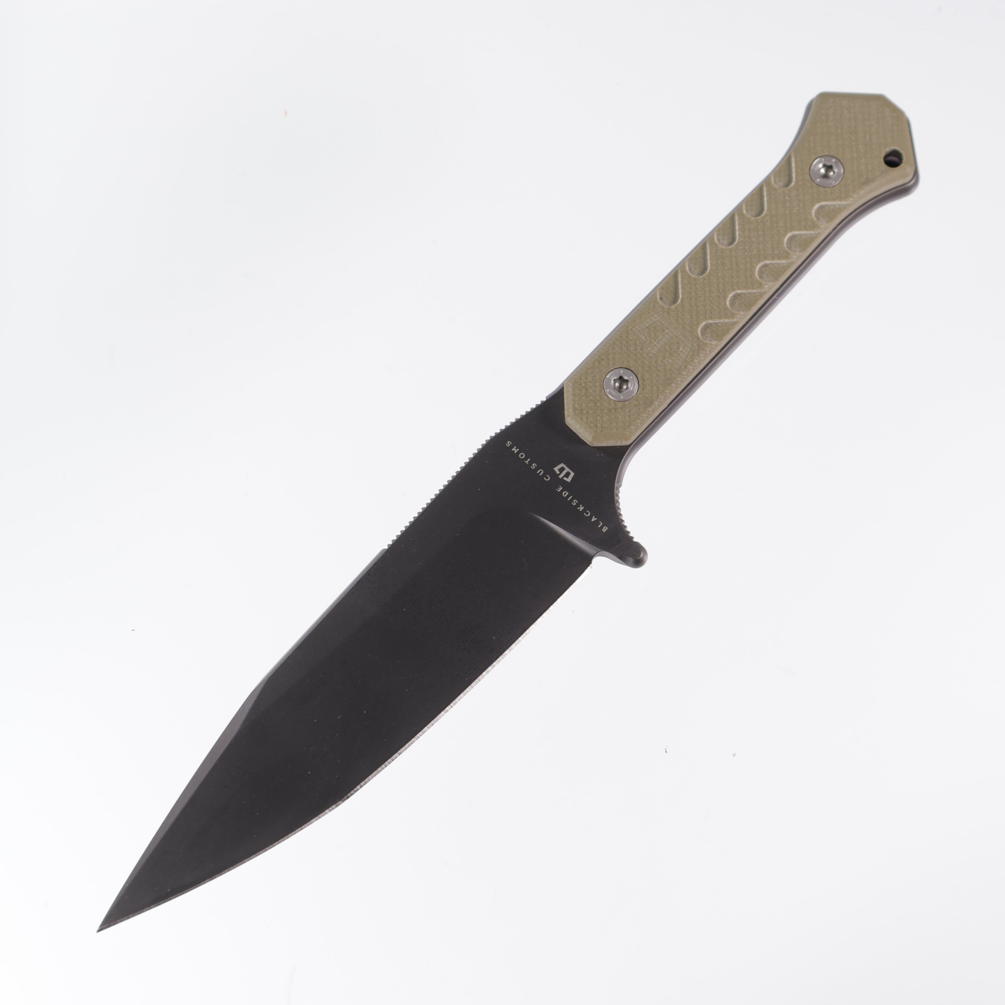 Blackside Customs - Fedele X - Black Coated N690 - OD Green G10 – BR-OP