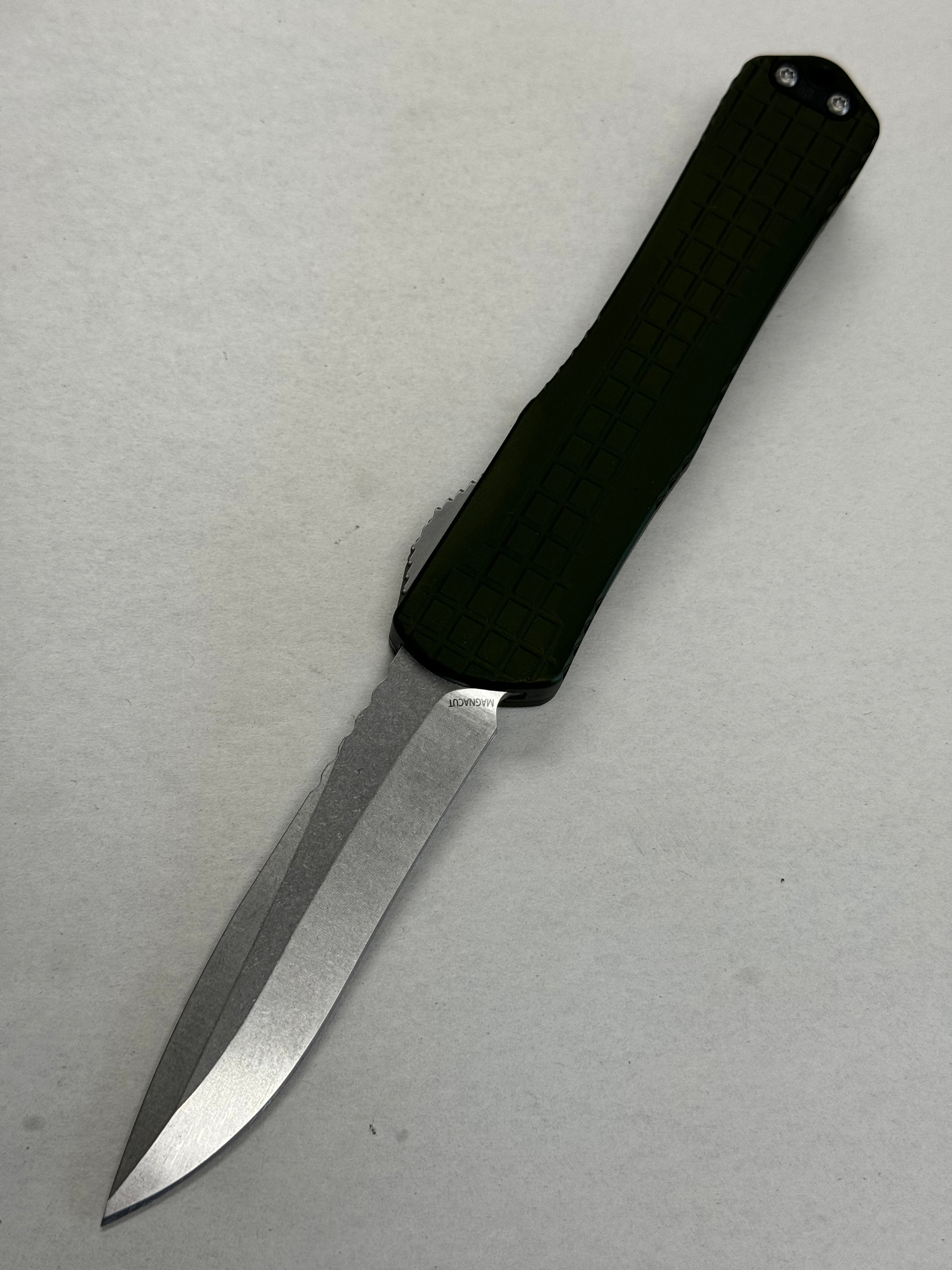 Heretic Knives Manticore X OTF AUTO 3.7" MagnaCut Stonewashed Recurve