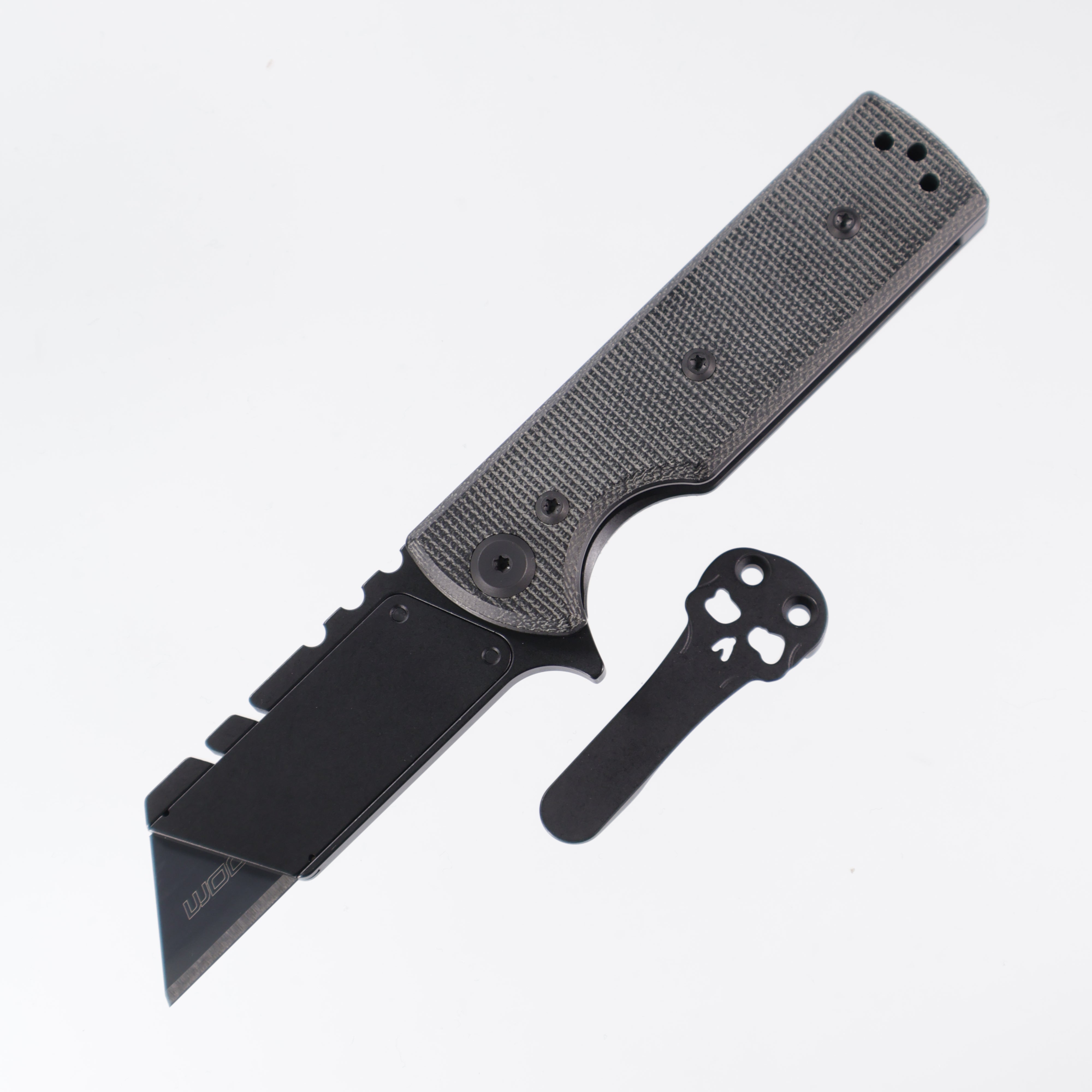 Chaves Knives Blue Label CHUB Flipper - Black Micarta - Blackout CK-7C