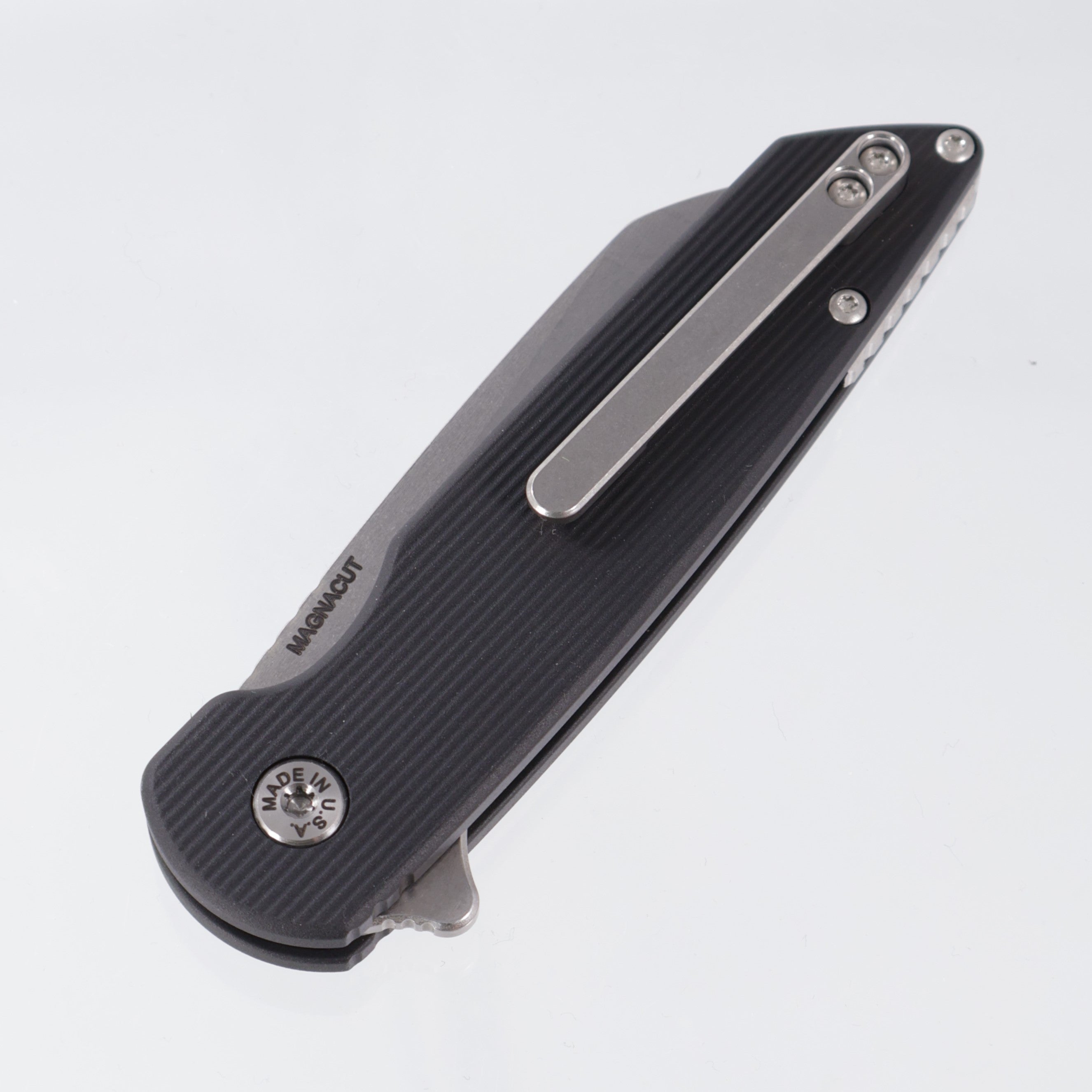 American Bladeworks Model 2 - Black Aluminum - Stonewash Magnacut – BR-OP