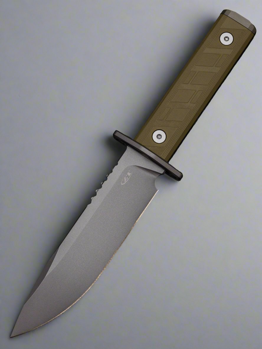 Zero Tolerance 6 Fixed Blade Knife OD Green G-10 (6" Gray CPM 3V) ZT 0 ...