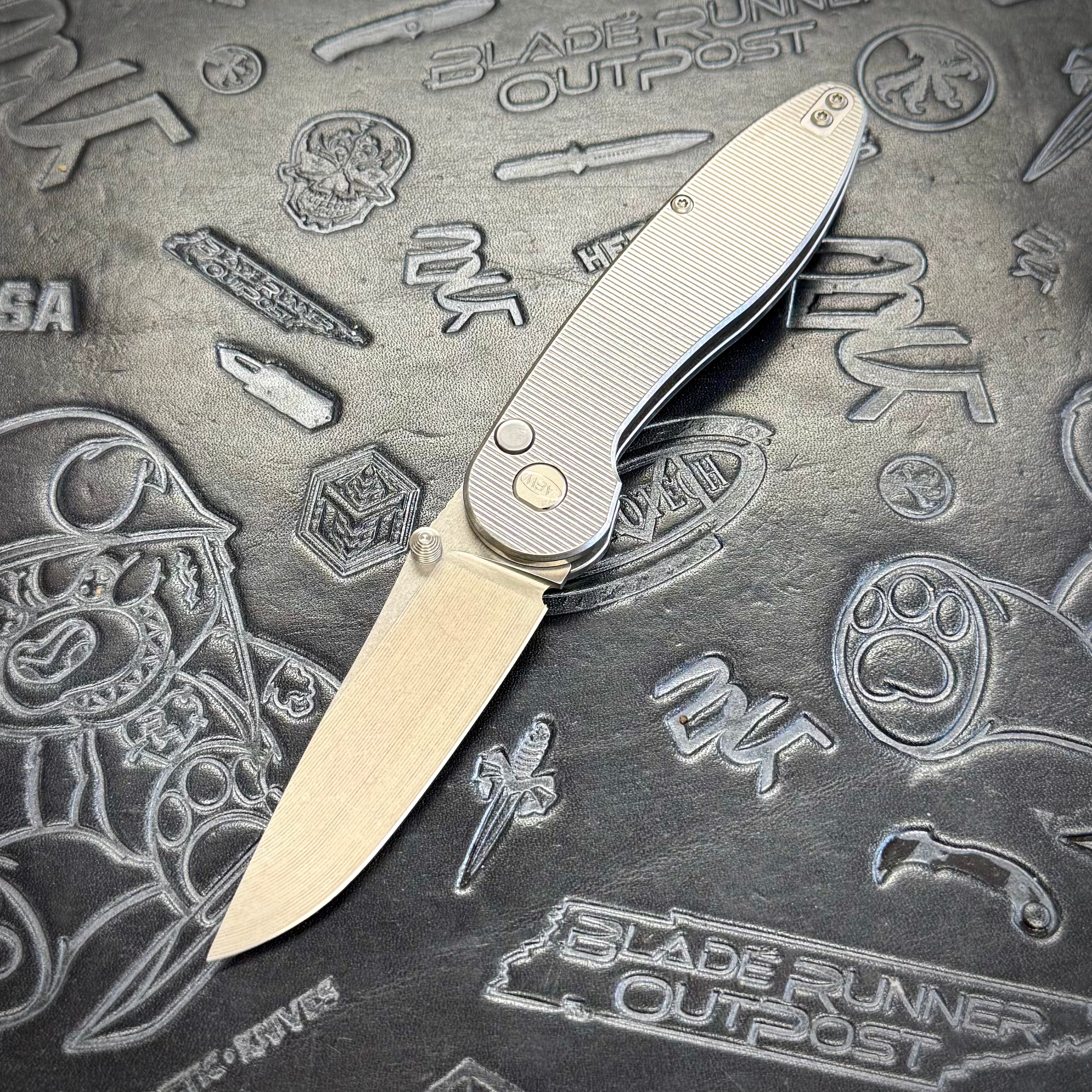 American Bladeworks Model 1 Buttonlock - Stonewash Titanium - Magnacut ...