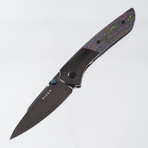 Kizer Spitfire - 80s Camo Carbon & Titanium - DLC S35VN - Ki3690A2 – BR-OP