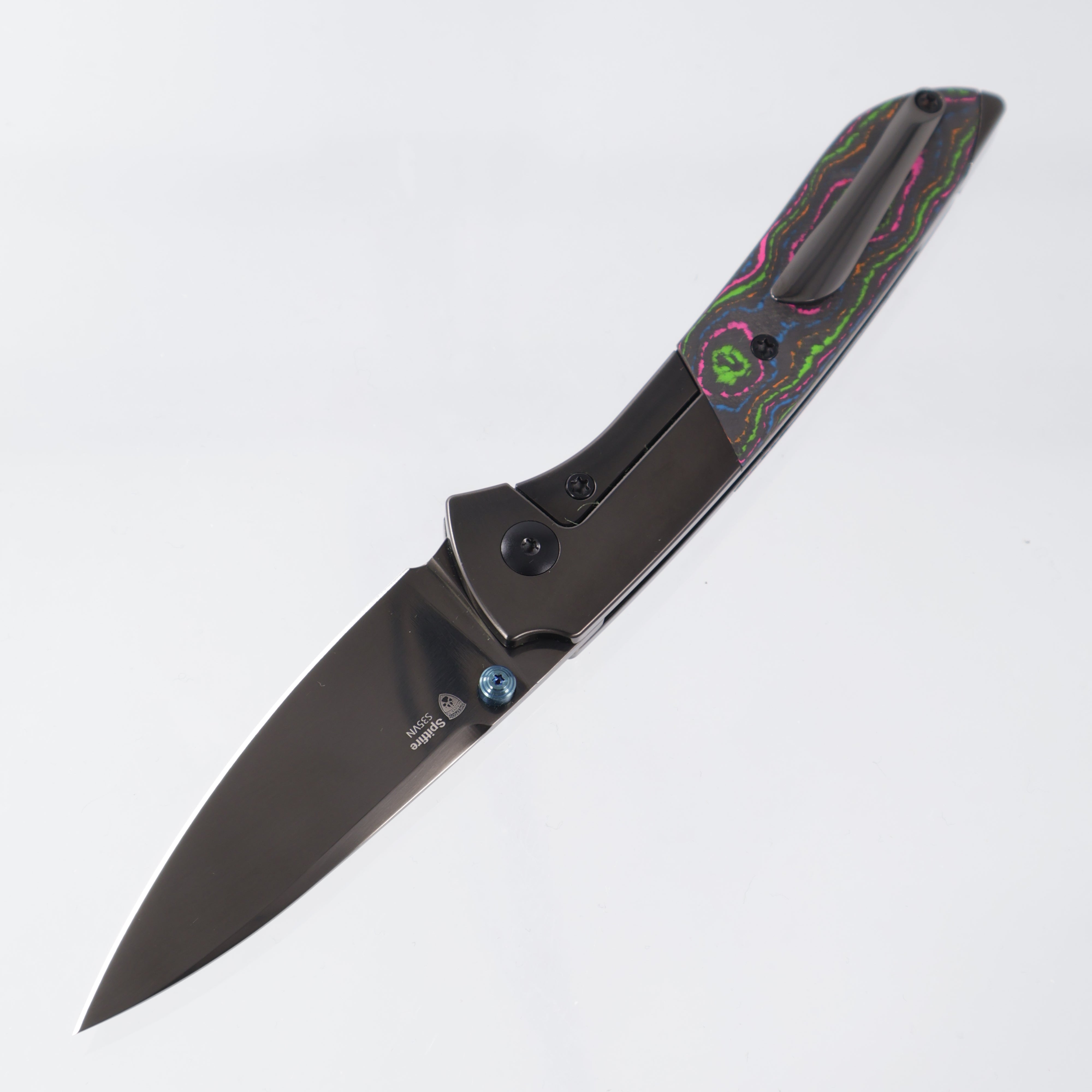 Kizer Spitfire - 80s Camo Carbon & Titanium - DLC S35VN - Ki3690A2 – BR-OP