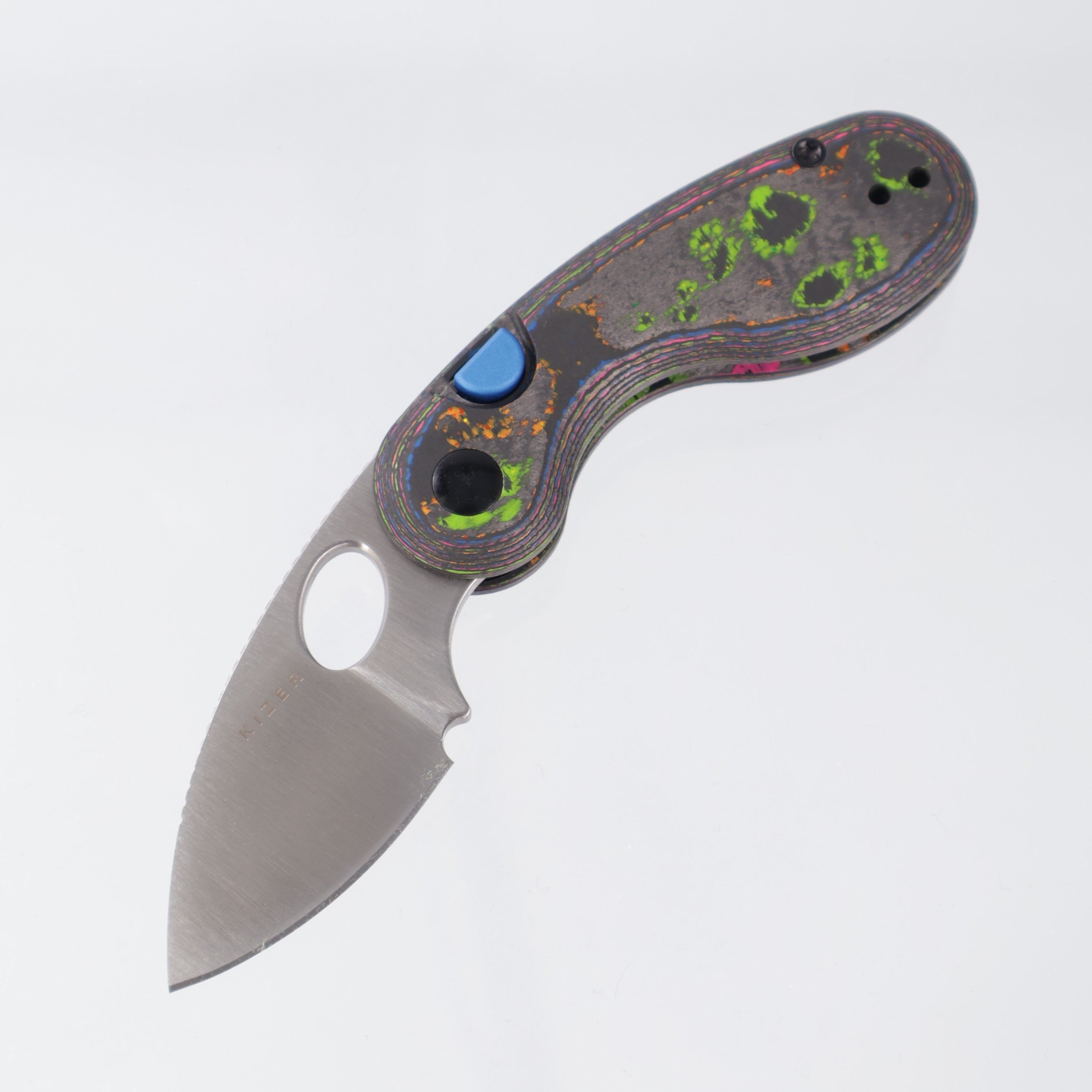 Kizer Microbe - 80s Camo Carbon - Satin M390 - Ki2742A1 – BR-OP