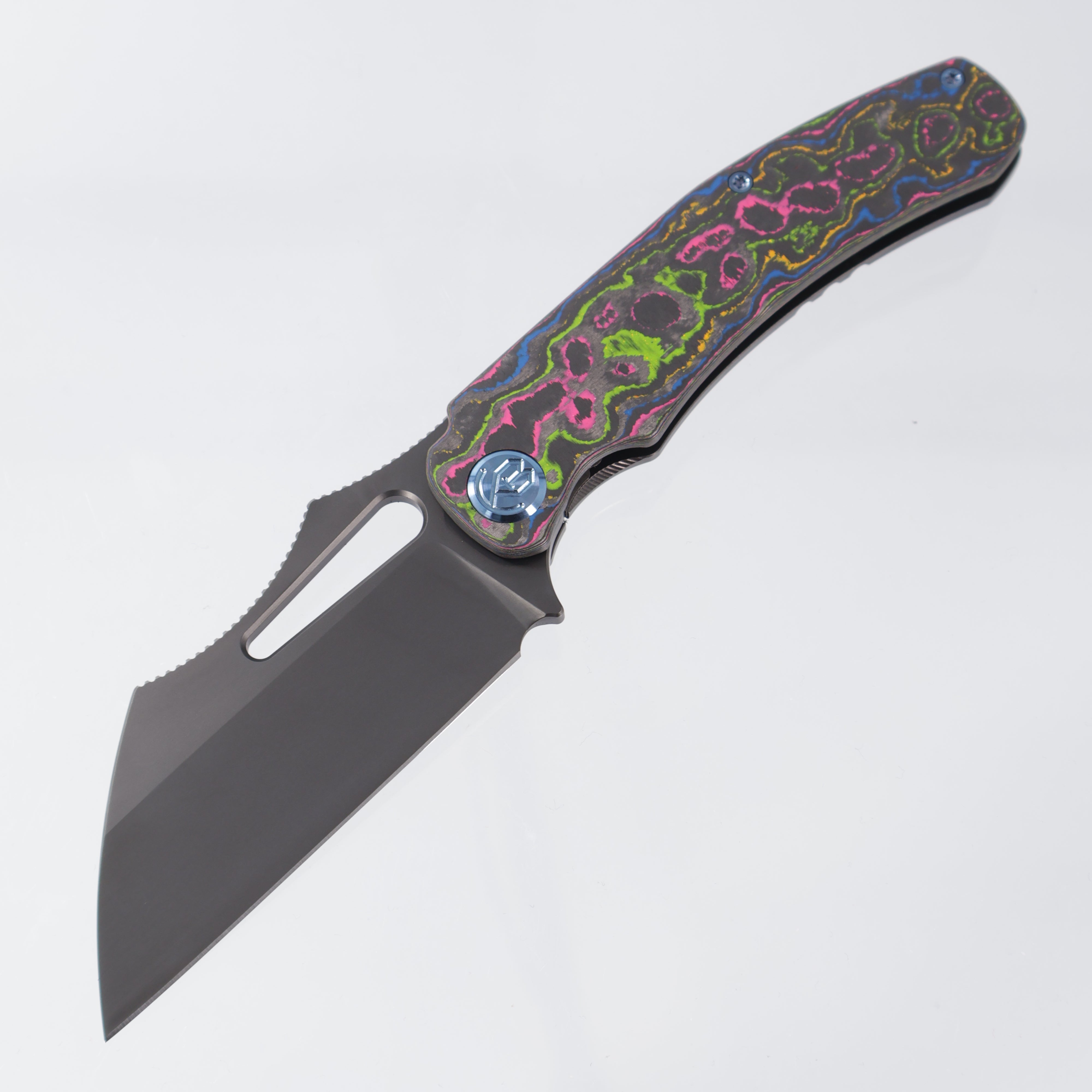 Kubey Sylow - 80s Camo Carbon/DLC Titanium w/ Blue Accents - DLC 20CV ...