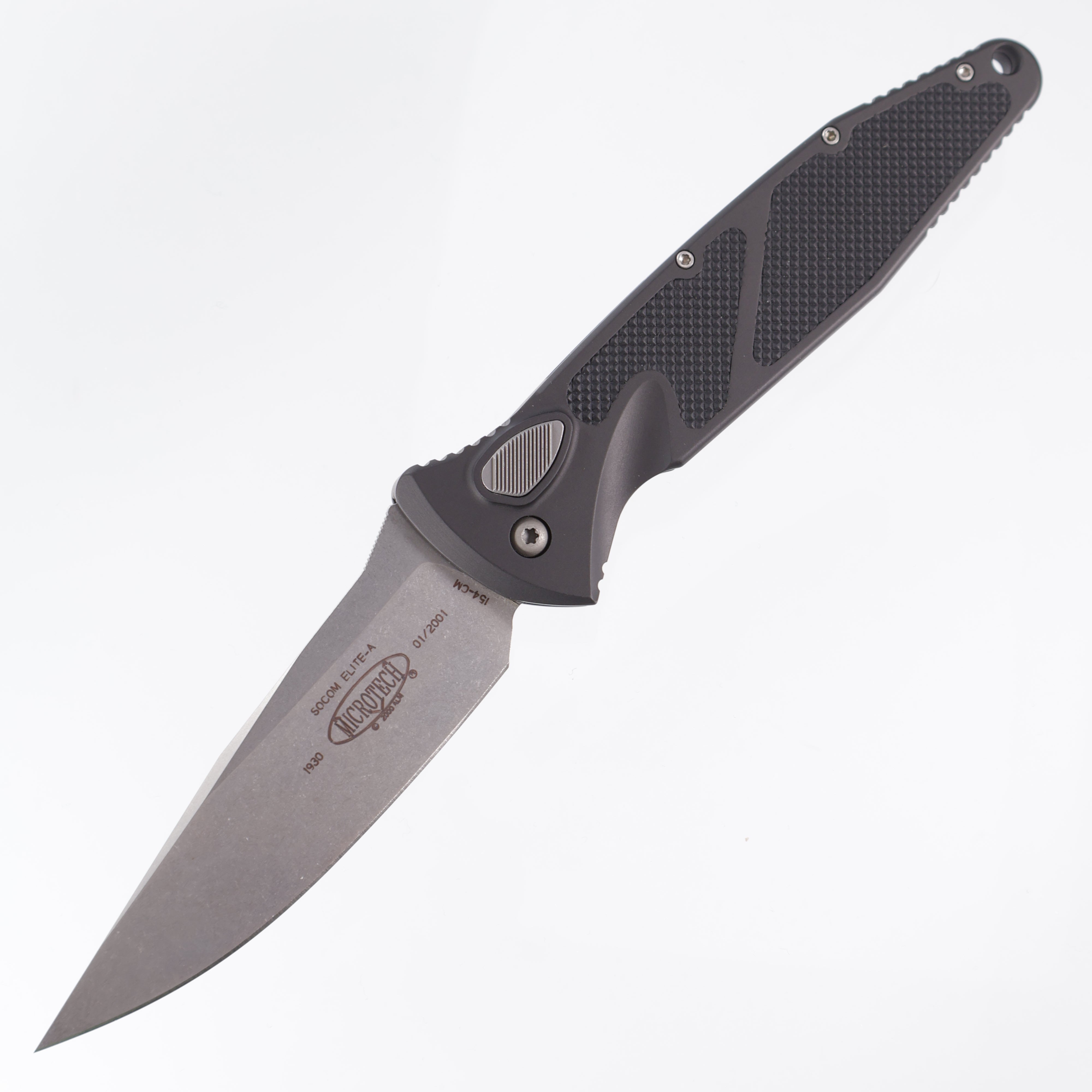 Microtech Vintage Socom Elite Auto - Stonewash 154CM Drop Point - 01/2 ...