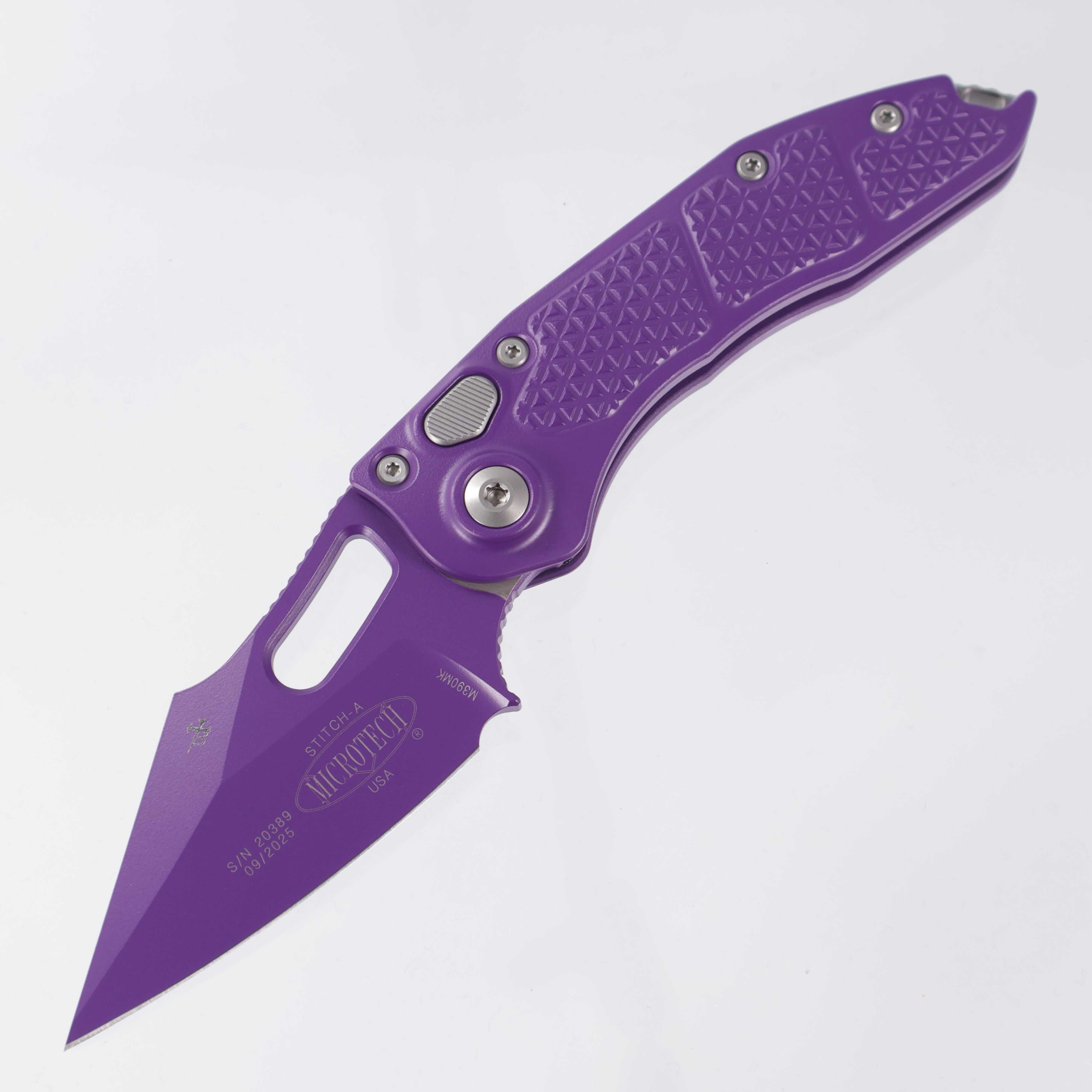 Microtech Stitch Auto - Purple Cerakote M390MK & Aluminum - 169-1 PU-X ...
