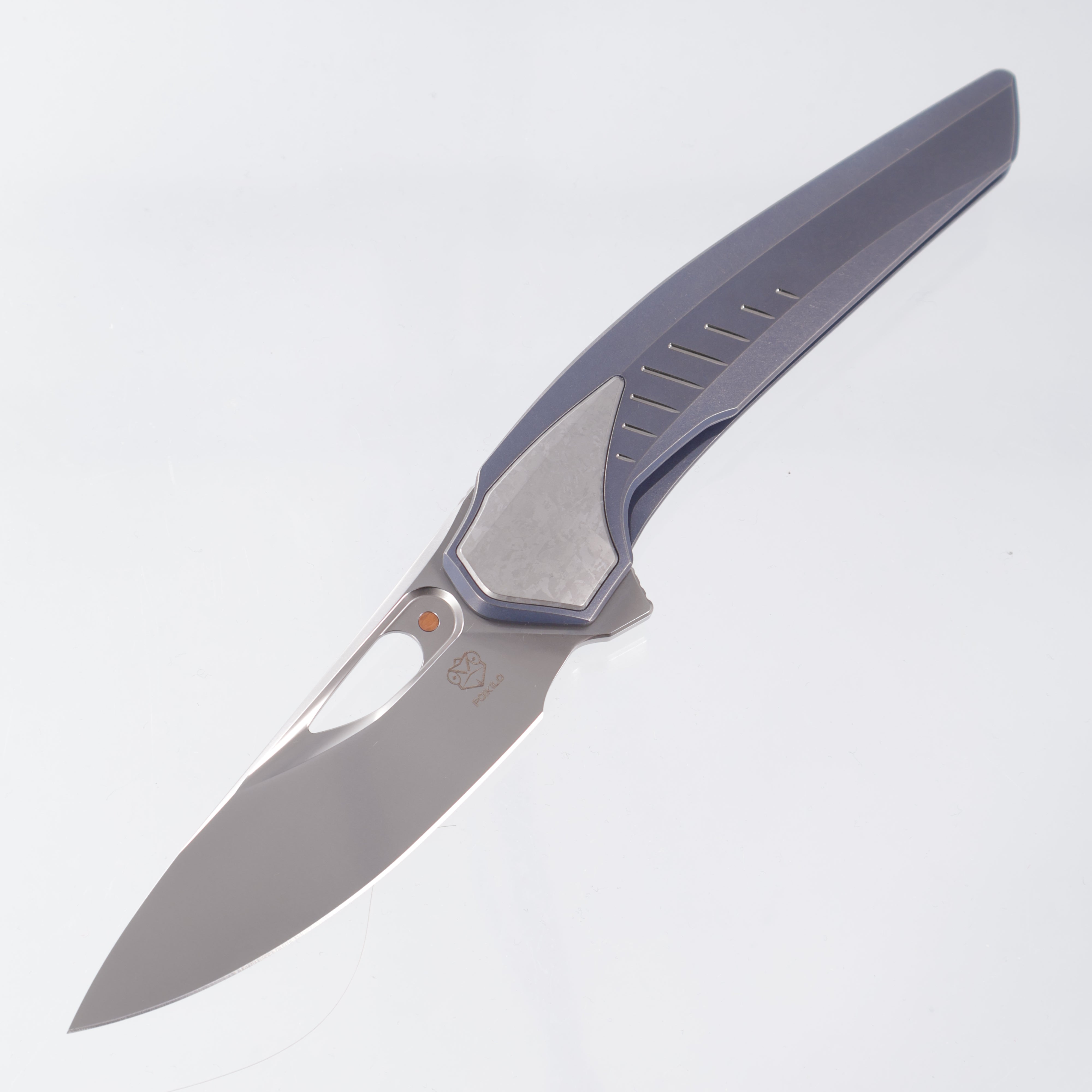 Poikilo VK-Shark - Pearlescent Stonewash M398 - Blue Ti w/ Crystalized ...