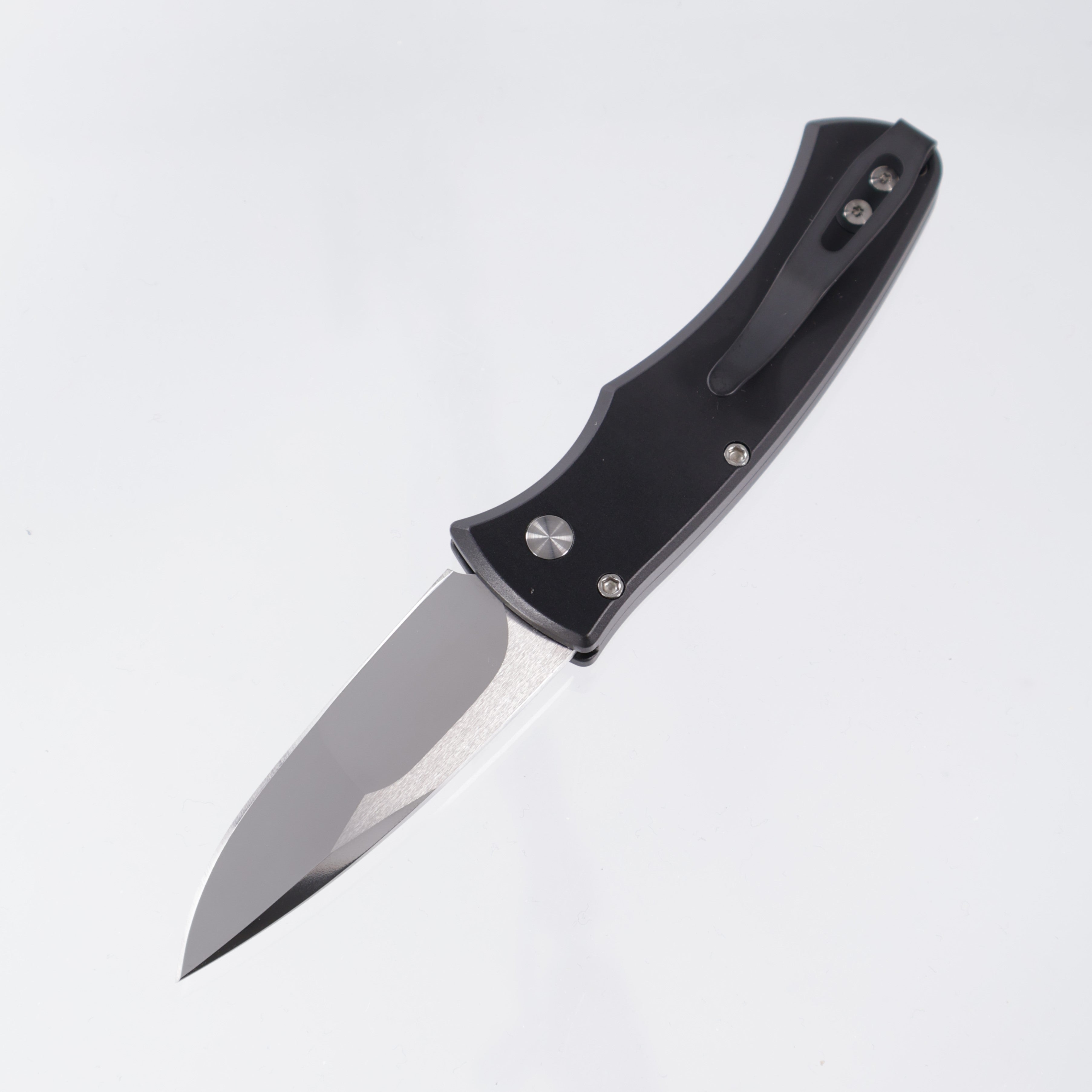 Protech Duke 2025 Custom 003 - Black Handle w/ Mother Of Pearl button ...