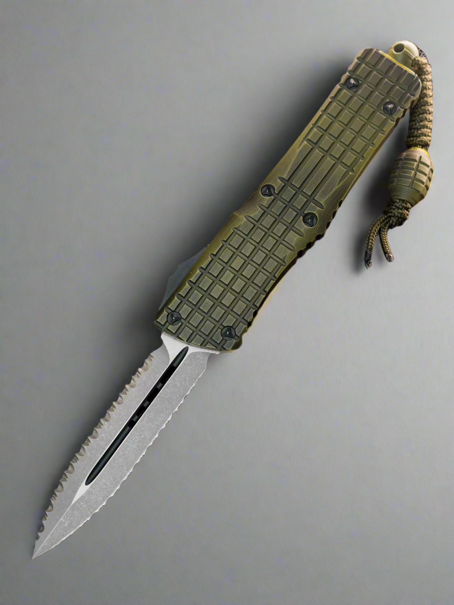 Microtech Combat Troodon D/E Frag Off Double Reverse Full Serrated – BR-OP