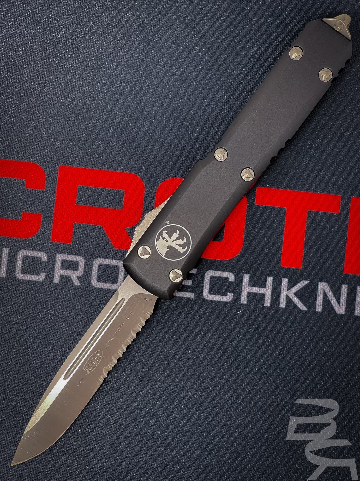 Microtech Ultratech S/E Satin Partial Serrated M390 – BR-OP